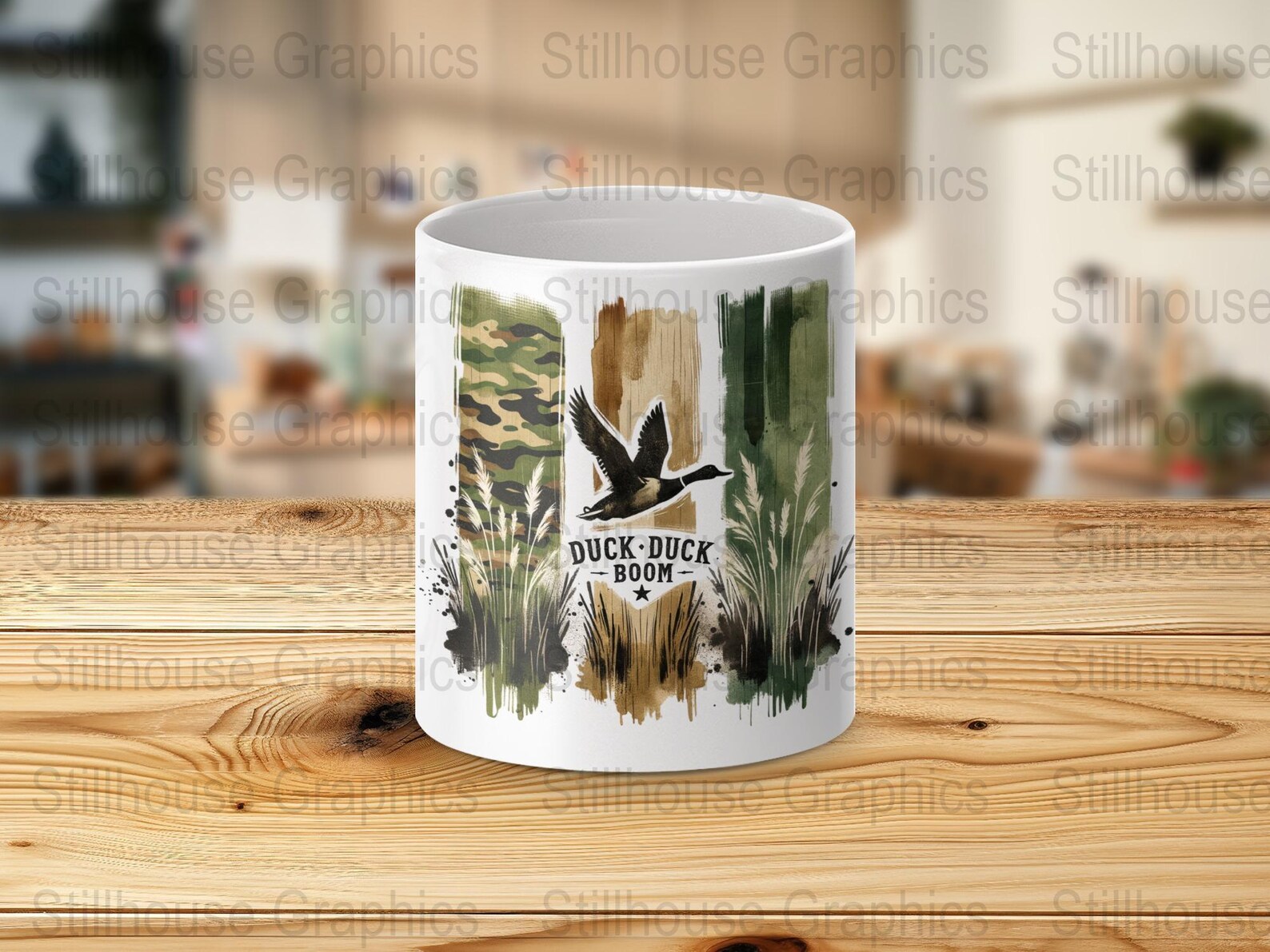 Duck Duck Boom PNG, Bold Script Camo Brush Stroke Hunting Shirt Design ...