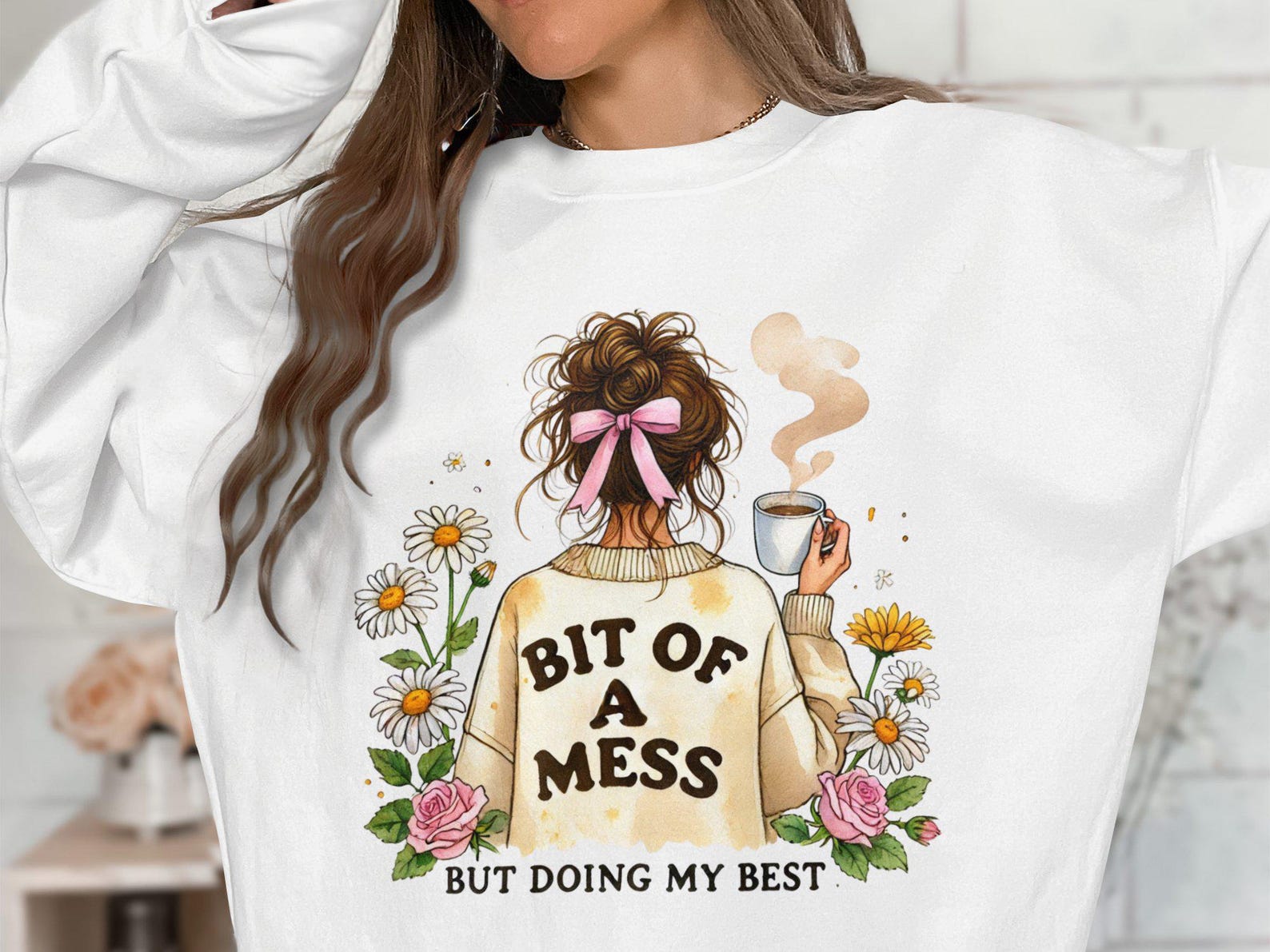 Bit of a Mess but Doing My Best Anxiety PNG, Funny Design, Sublimation ...