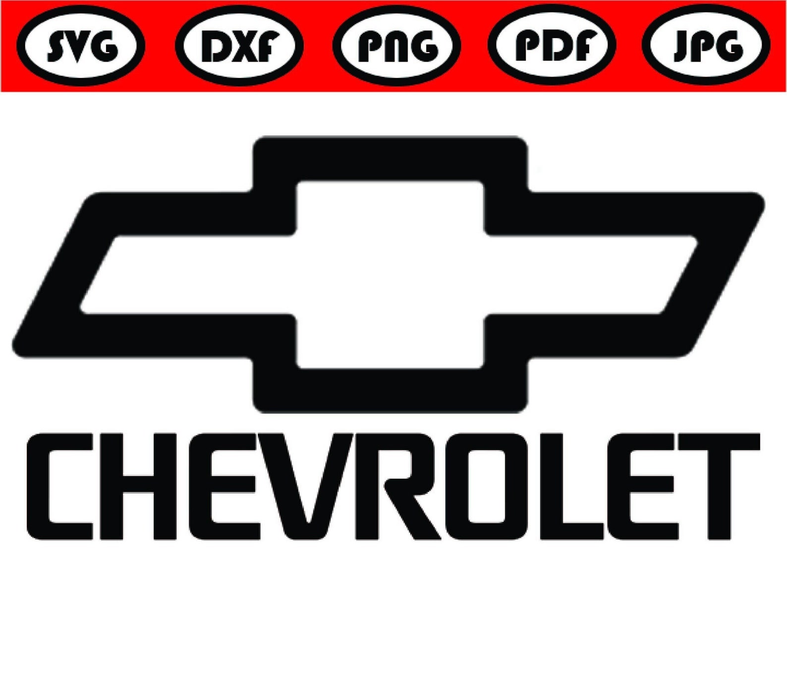 Chevrolet Logo, Chevrolet SVG DXF Files, Digital Download, Vector File ...