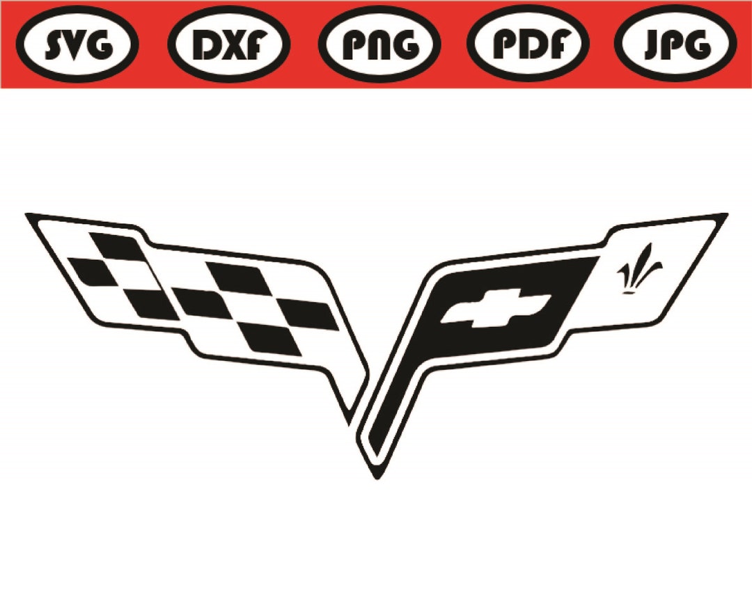 Corvette Logo, Corvette SVG DXF Files, Digital Download, Vector File ...