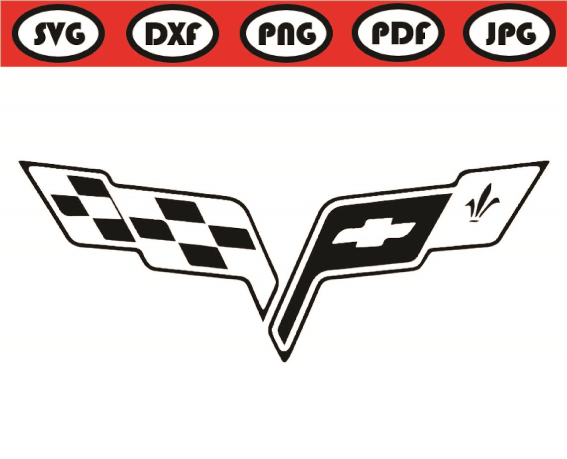Corvette Logo, Corvette SVG DXF Files, Digital Download, Vector File ...