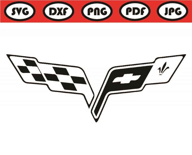 Corvette Logo, Corvette SVG DXF Files, Digital Download, Vector File ...