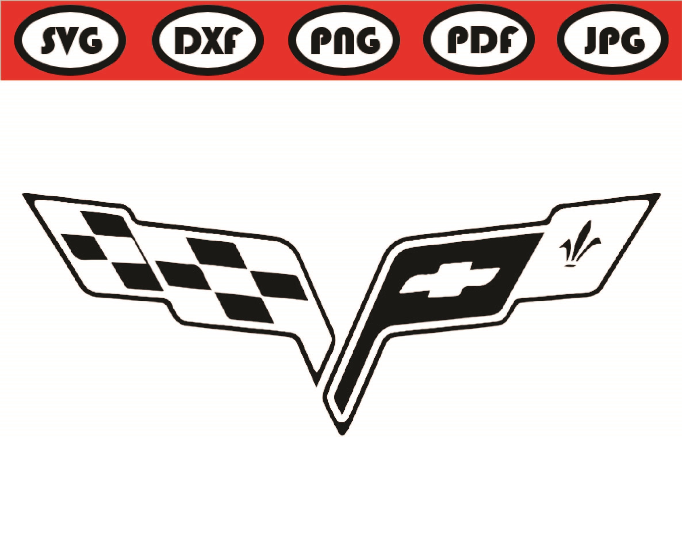 Corvette Logo, Corvette SVG DXF Files, Digital Download, Vector File ...