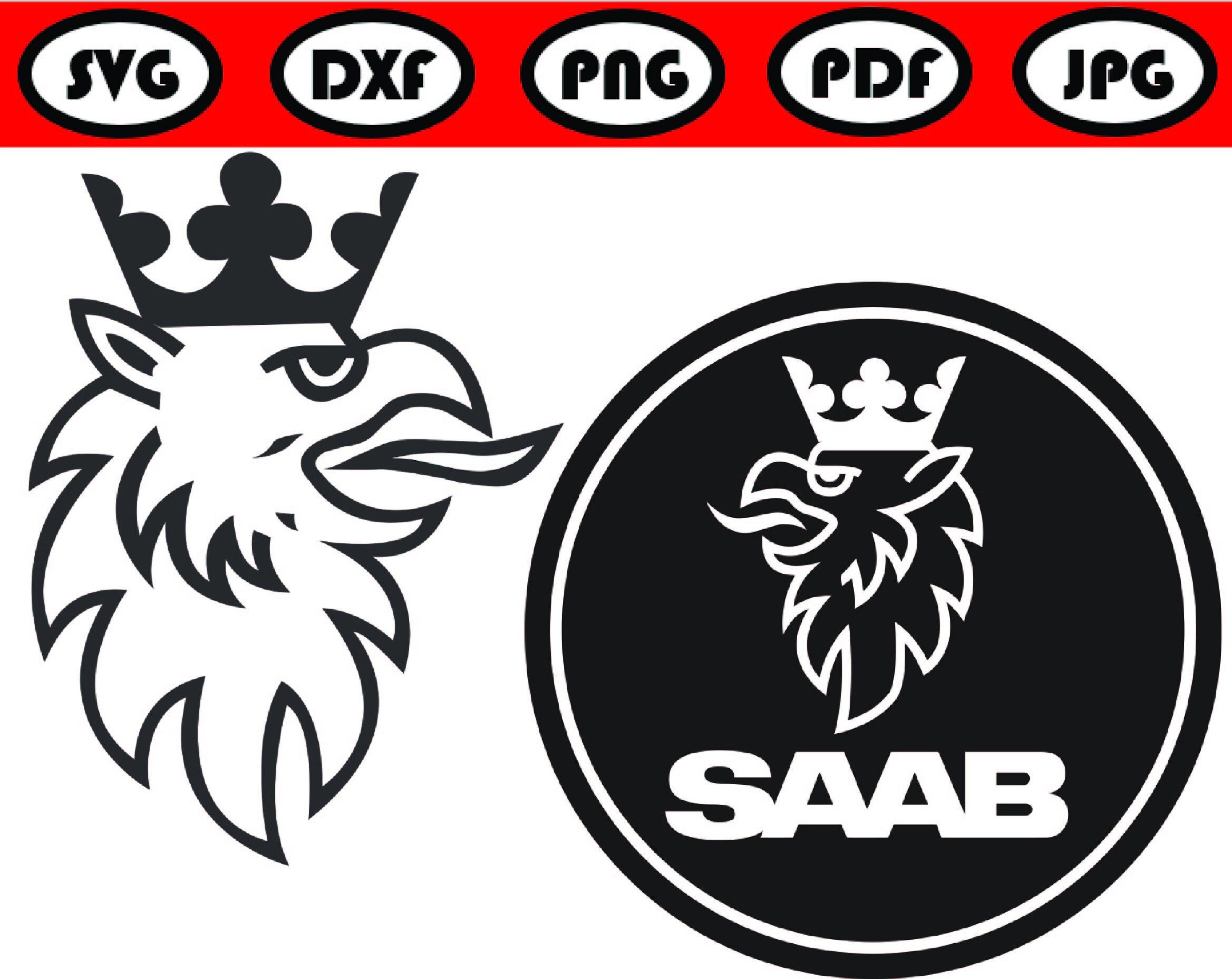 Saab Logo, Saab SVG DXF Files, Digital Download, Vector File, Svg Cut ...