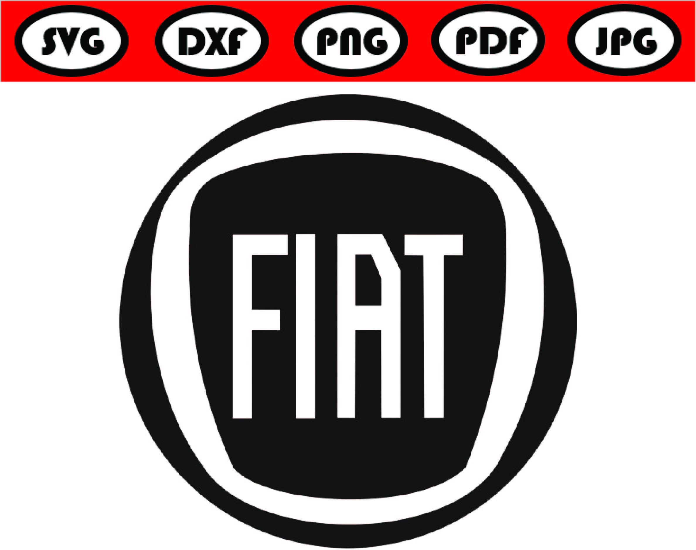 Fiat Logo, Fiat SVG DXF Files, Digital Download, Vector File, Svg Cut ...
