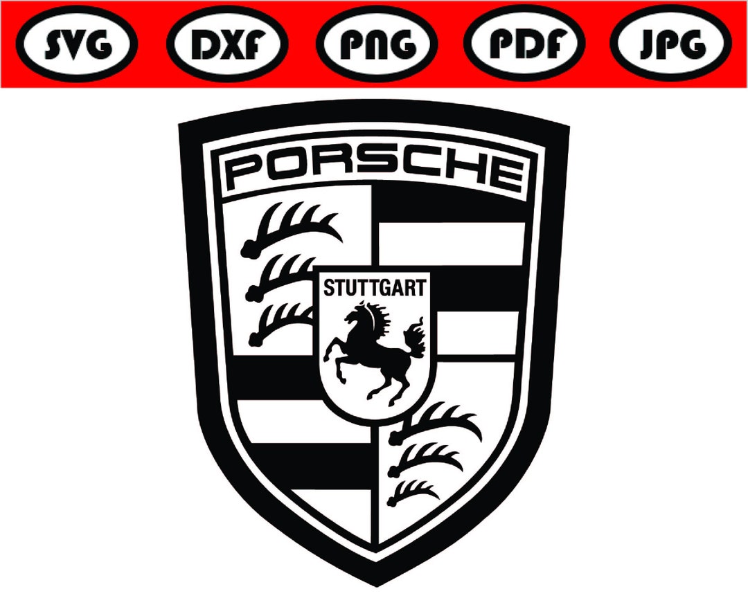 Porsche Logo, Porsche SVG DXF Files, Digital Download, Vector File, Svg ...