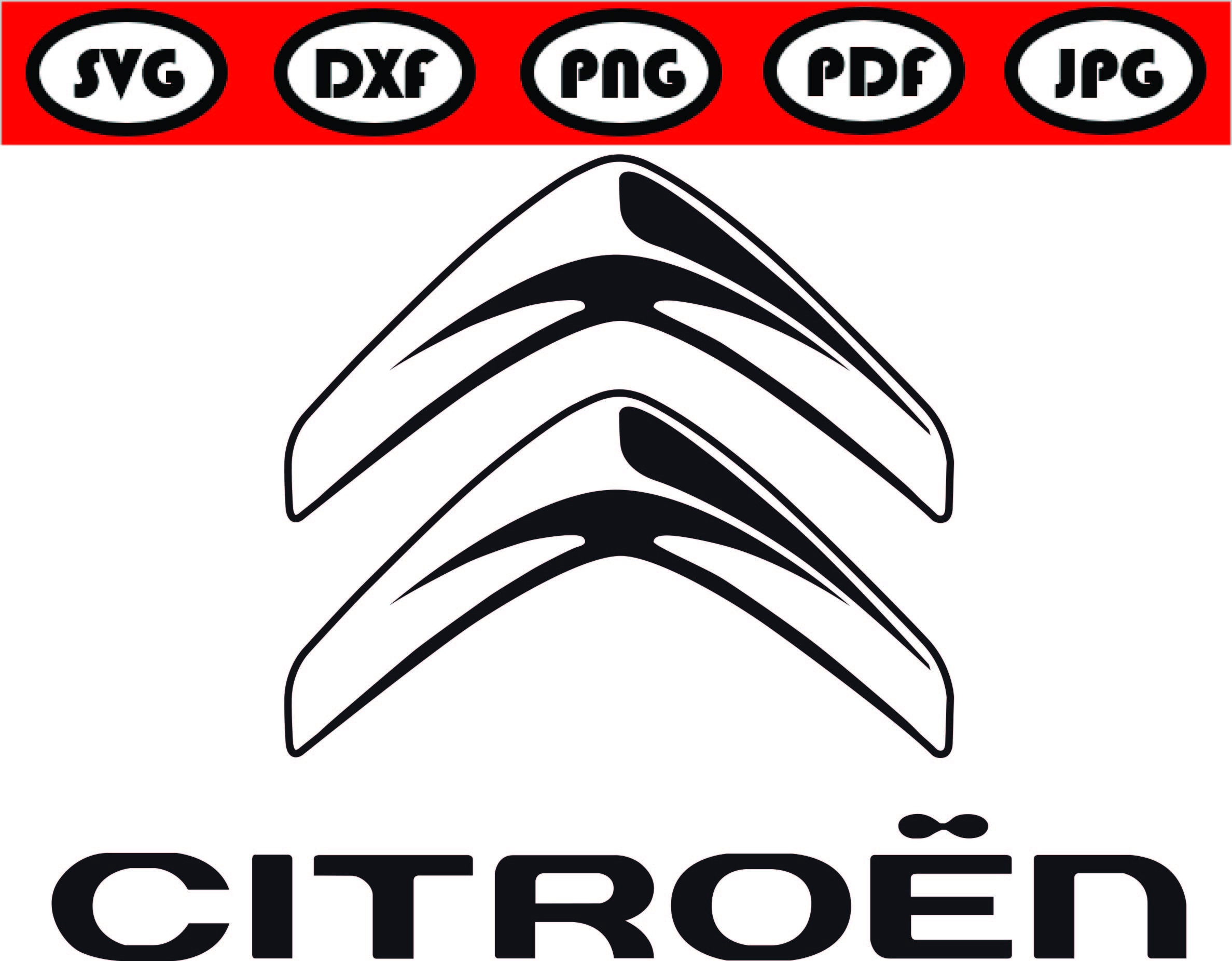 Logotipo de Citroen, archivos Citroen SVG DXF, Descarga digital ...