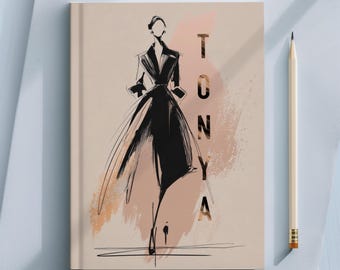 Personalized Custom Fashion Design Notebook/journal - Sketch, Sew ...