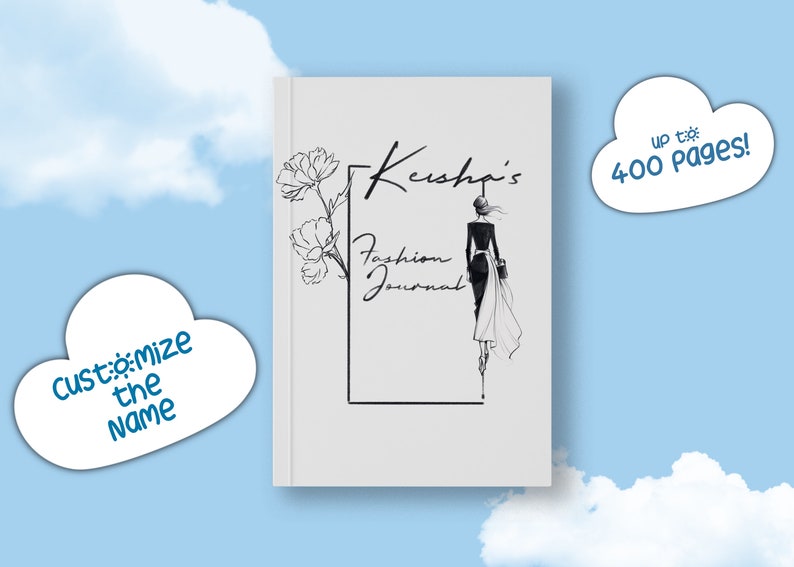 Personalized Custom Fashion Design Notebook/journal - Sketch, Sew ...