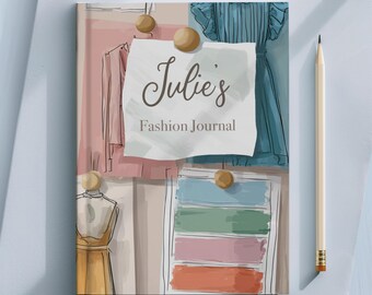 Personalized Custom Fashion Design Notebook/journal - Sketch, Sew ...