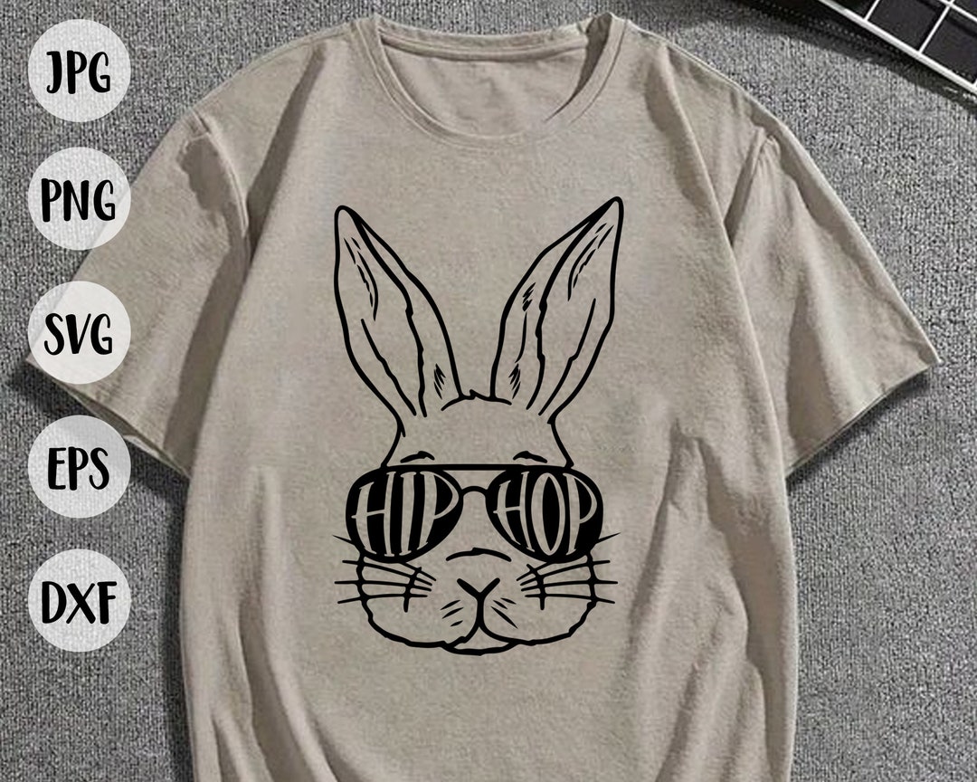 Hip Hop SVG, Easter Bunny Sunglasses SVG, Bunny With Sunglasses SVG ...