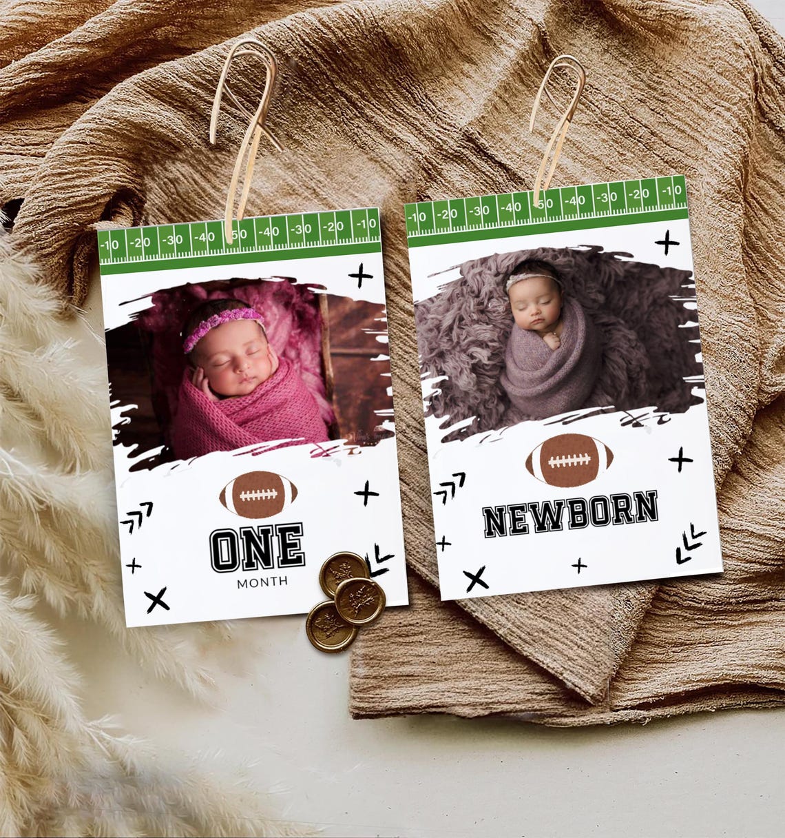Editable Football Milestone Card, Sports Birthday Photo Milestone Sign ...