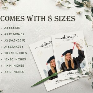Editable Graduation Welcome Sign Template, Downloadable Graduate ...