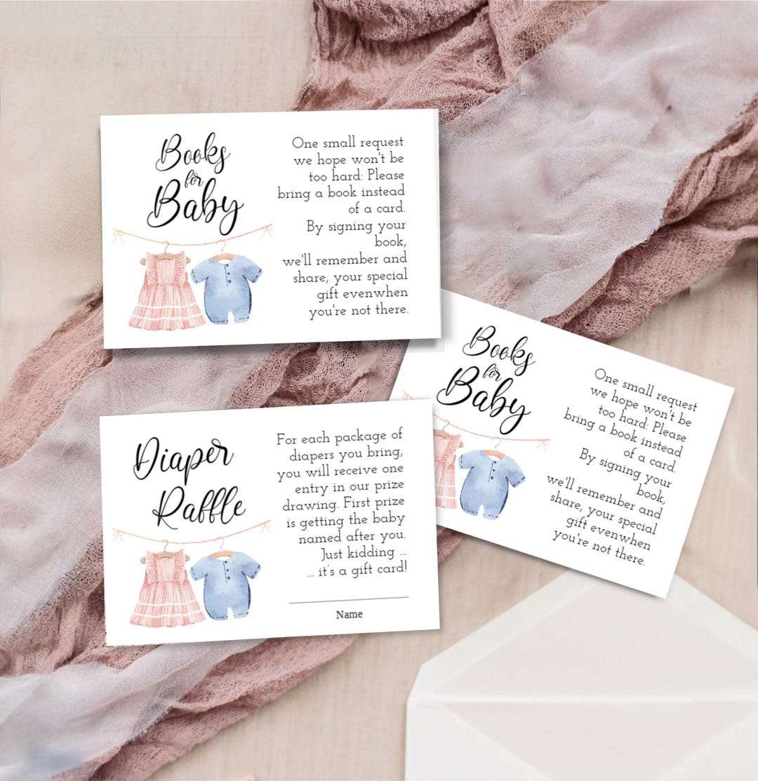 Diaper Raffle Editable Template, Minimalist Baby Shower Template ...