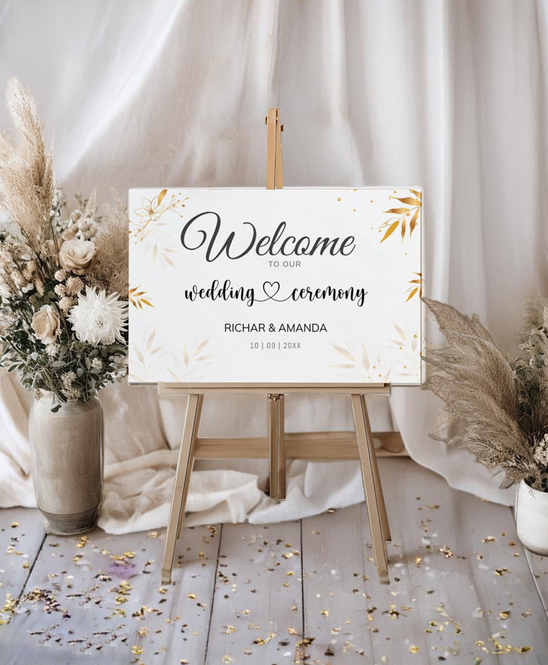 Editable Welcome Wedding Sign, Printable Wedding Welcome Sign, Wedding ...