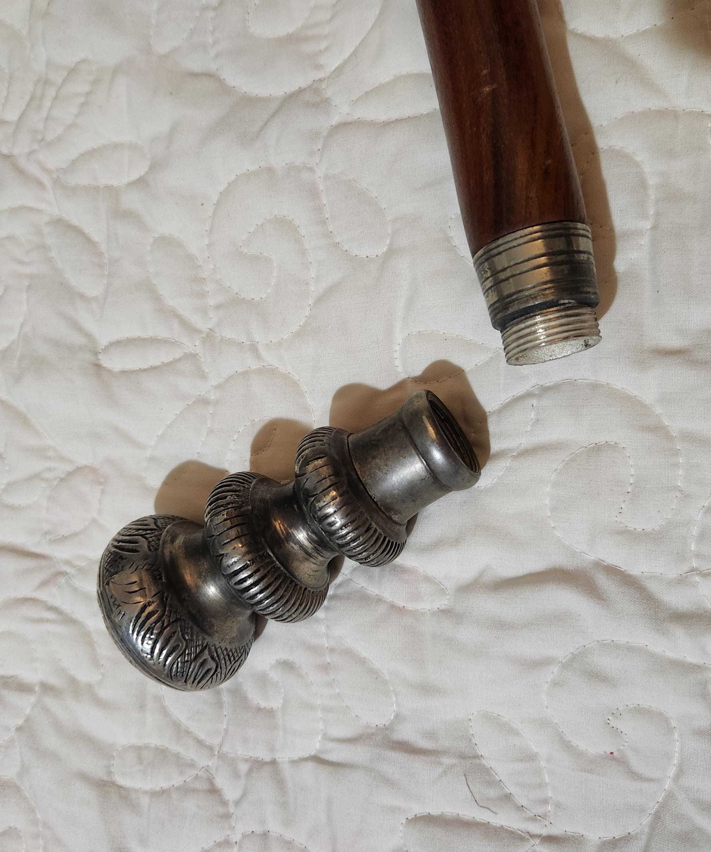 Antique Walking Stick Gadget Presentation Cane Edwardian Victorian ...