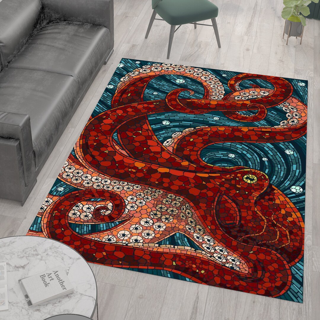 Octopus Rug,octopus Carpet,rugs for Living Room,home Decor Rug,area Rug ...