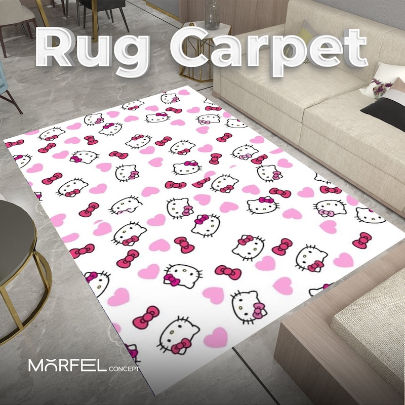 Hello Kittys Rug - Etsy