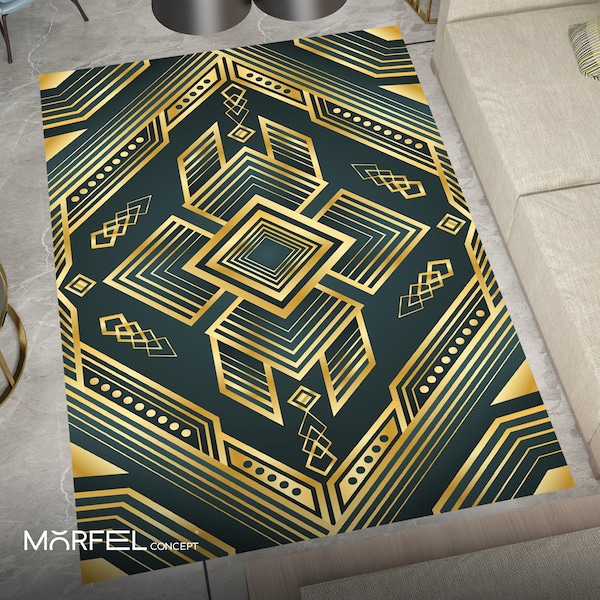 Art Deco Rug - Etsy