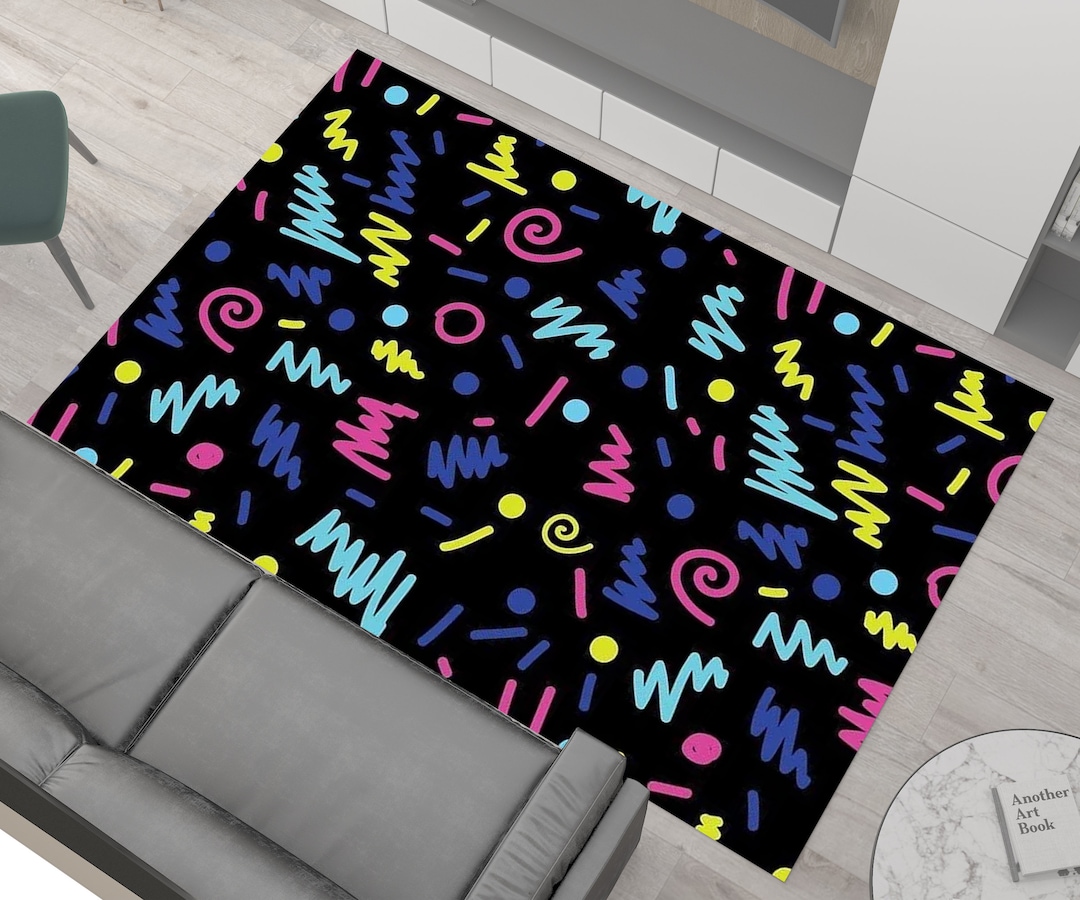 Retro Rug,retro Arcade Carpet,area Rug, 80s 90s Accent Floor Mat, Game ...