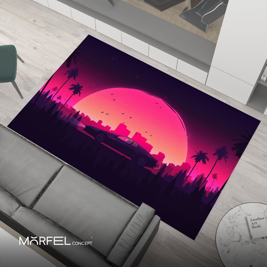 Retro Arcade Carpet, Indoor Outdoor, Memphis Design Area Rug, 80s 90s ...