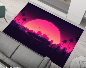 Retro Arcade Carpet, Indoor Outdoor, Memphis Design Area Rug, 80s 90s ...