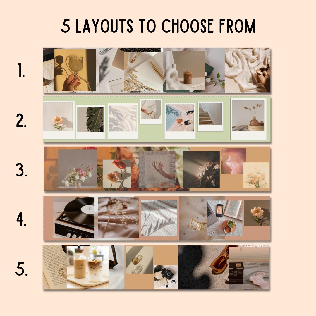 Collage Instagram Post, Carousel, Template for Photographers, Seamless ...