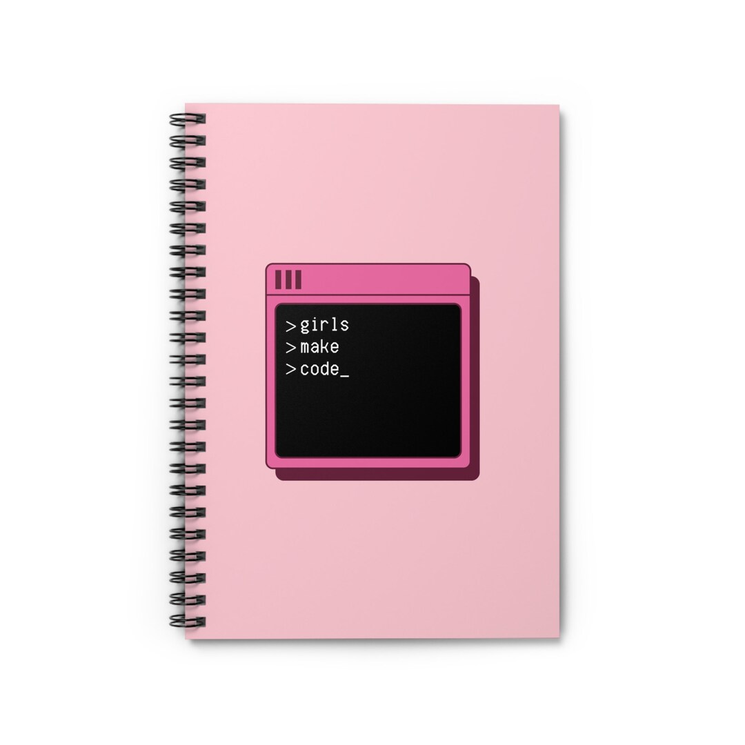 Girls Make Code Spiral Notebook, Computer Science Student Gift - Etsy