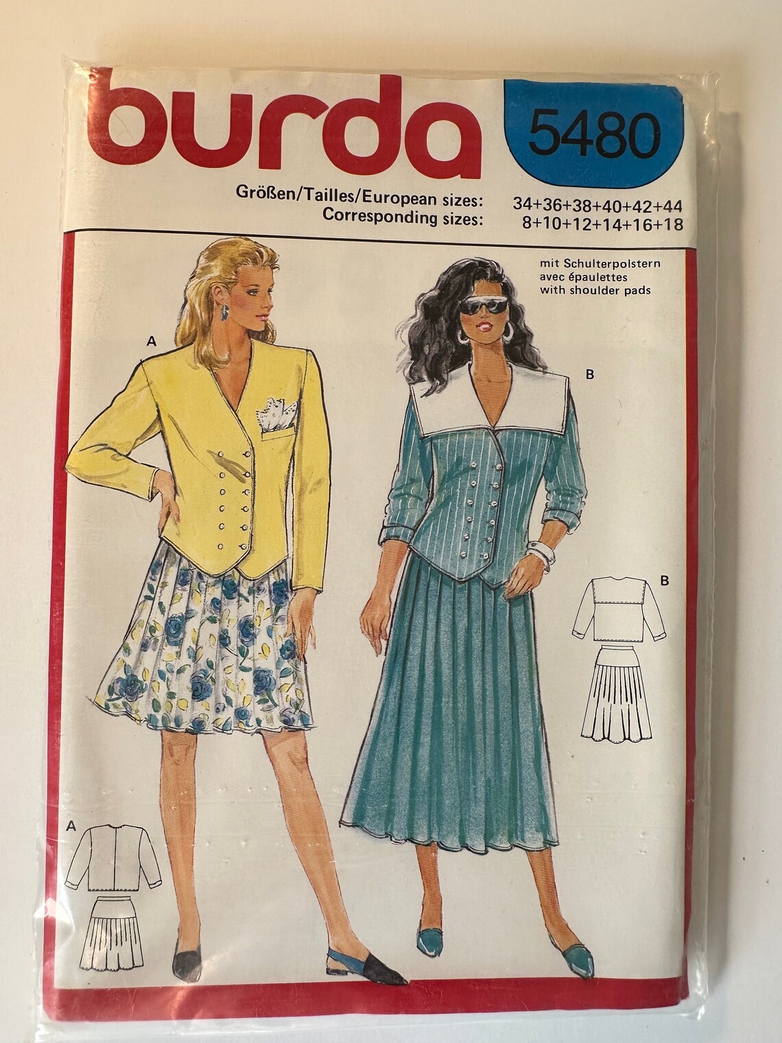 Burda 5480 Vintage Sewing Pattern Sewing Pattern Uncut and Factory ...