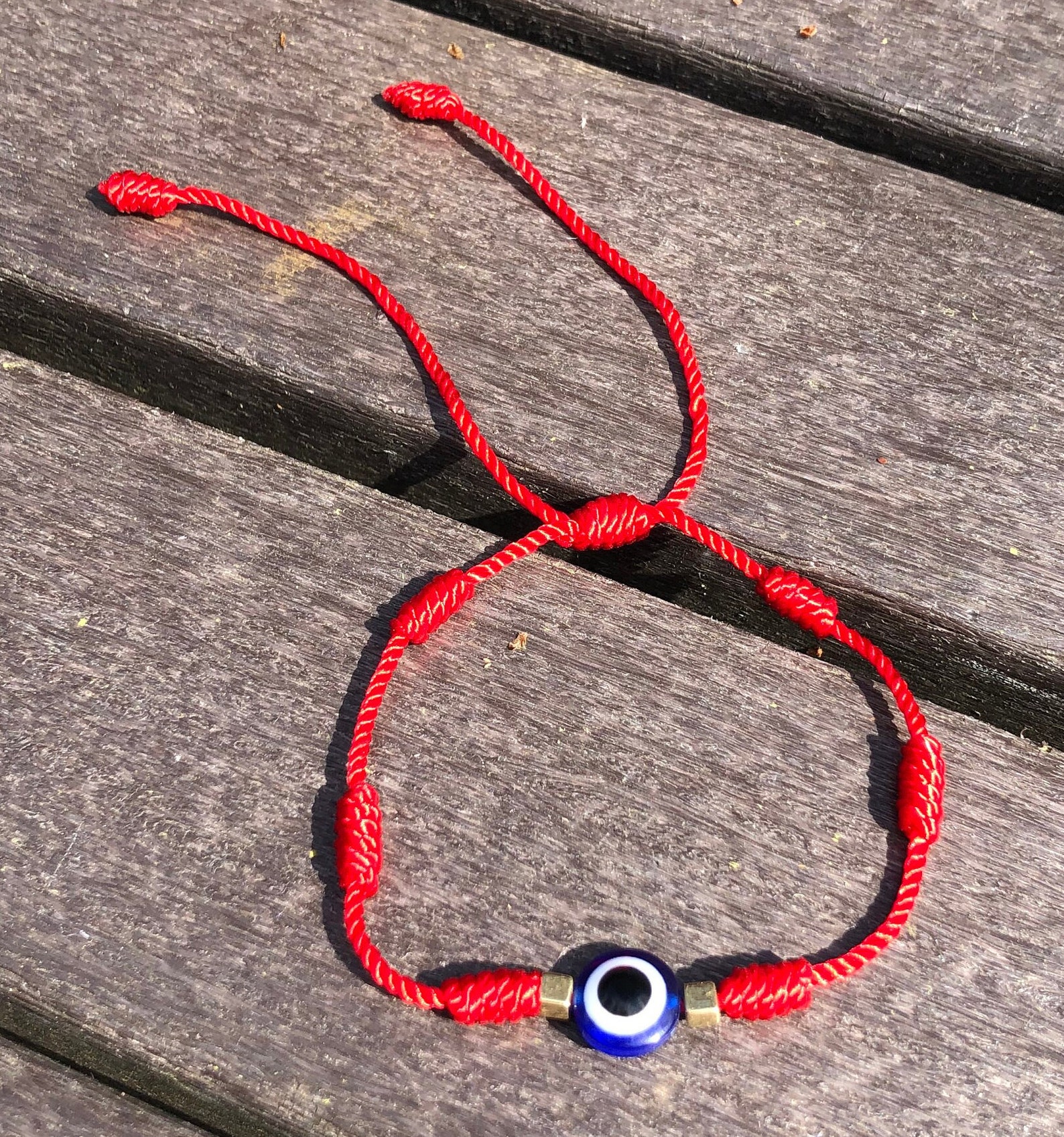 7 Knots Evil Eye Red Protection Bracelet, Lucky Bracelet, Mother Father ...