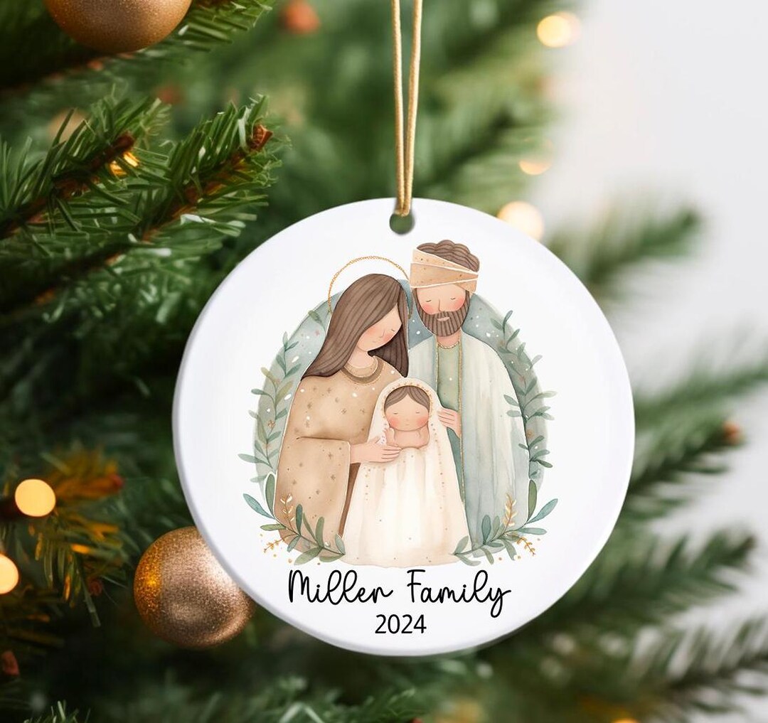Nativity Christmas Ornament, Nativity Set, Christian Ornaments ...