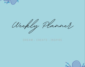 Digital Weekly Planner, Blue Digital Planner, Weekly Planner, Goodnotes ...