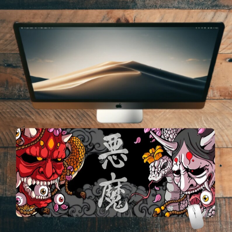 Oni Dragon Mouse Pad XXL Large Gaming Mousepad Non-slip - Etsy