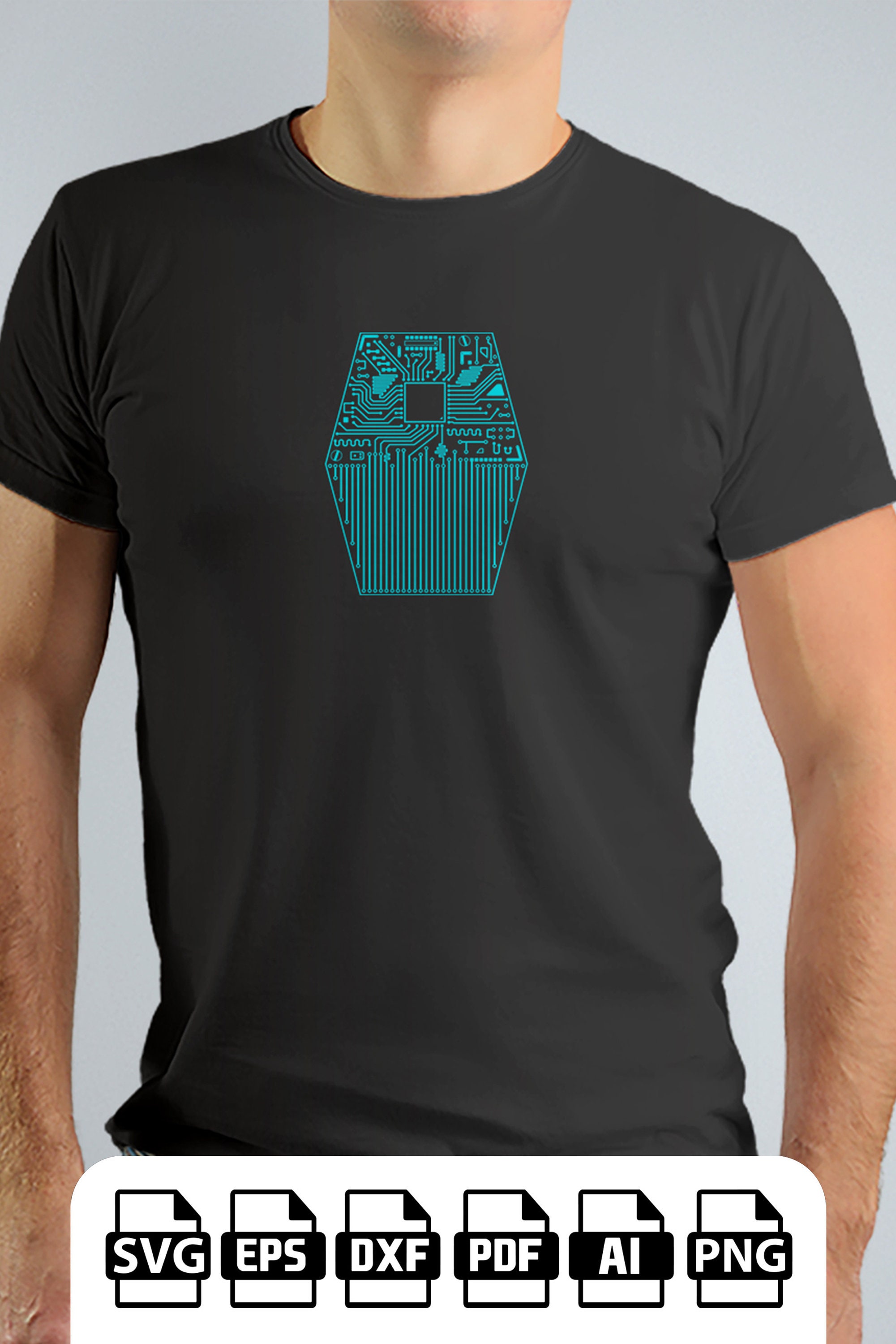 Circuit Pattern Motherboard Technology SVG, DXF, EPS, Ai, - Etsy