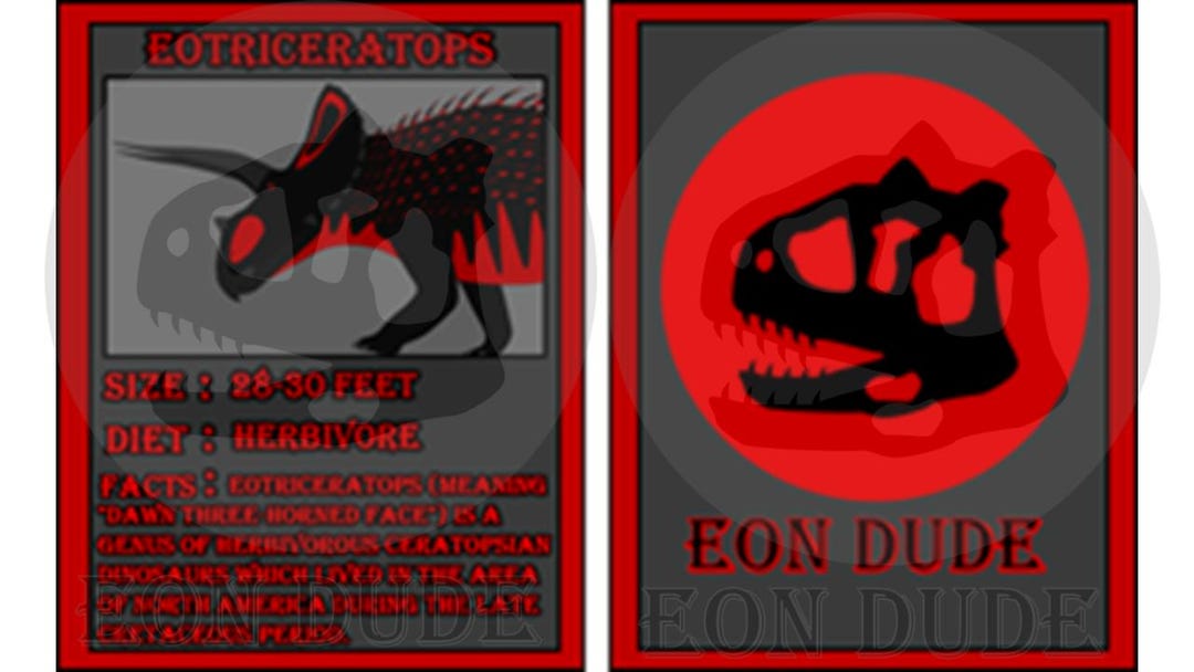 8 Informational Prehistoric Creature Cards ( PDF Download Must Print ...