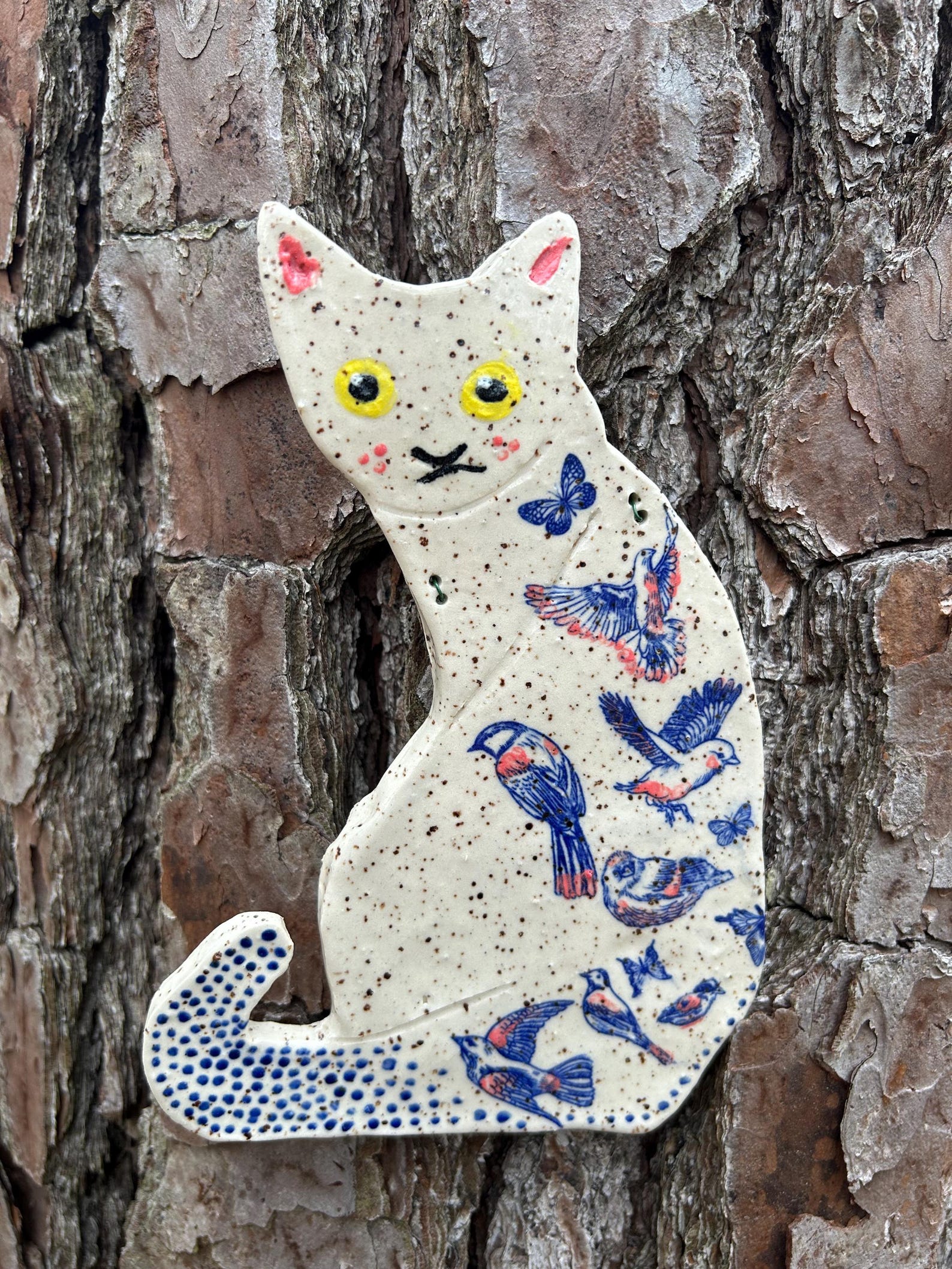 Ceramic Cat Wall Decor - Etsy