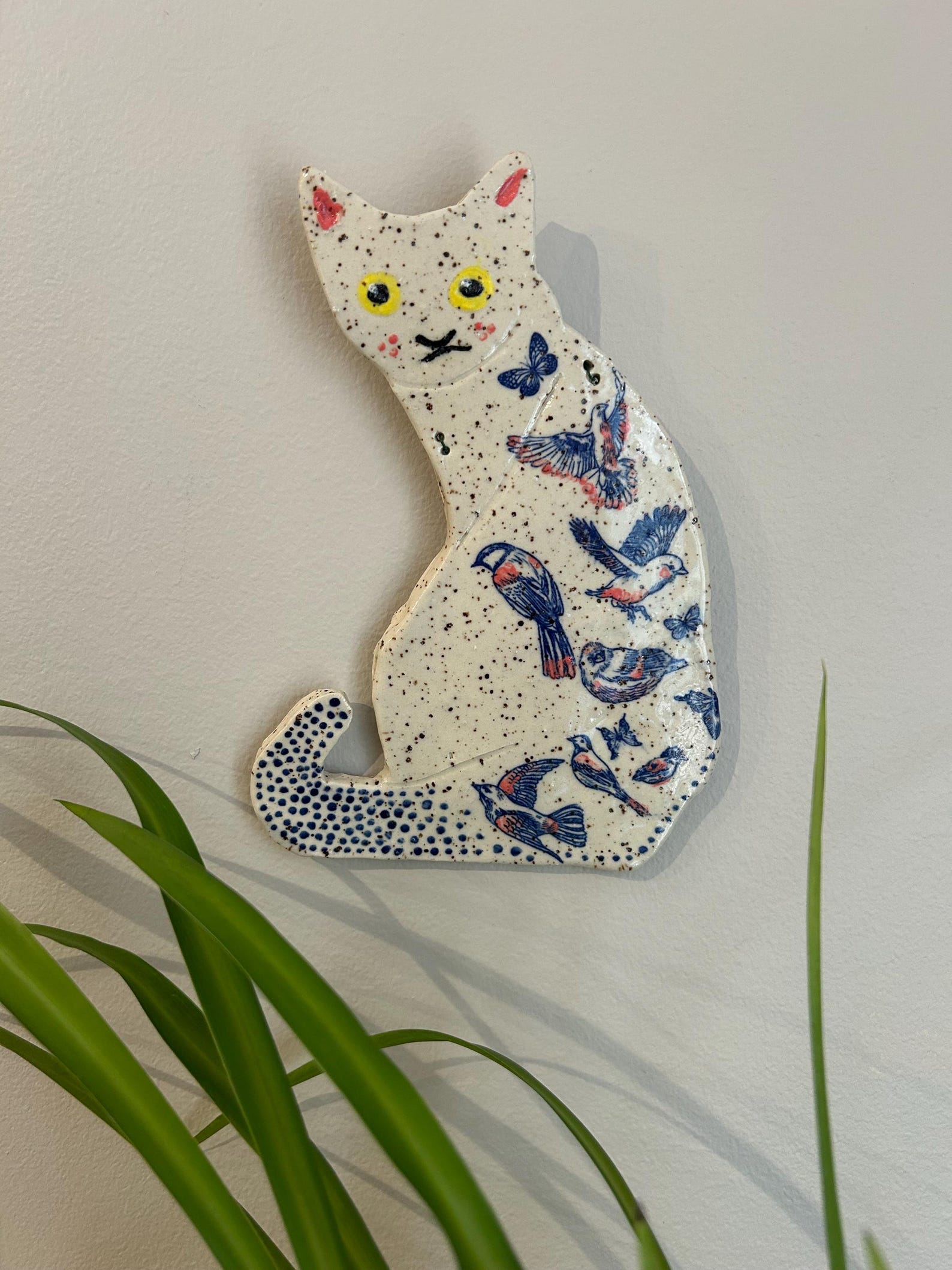 Ceramic Cat Wall Decor - Etsy