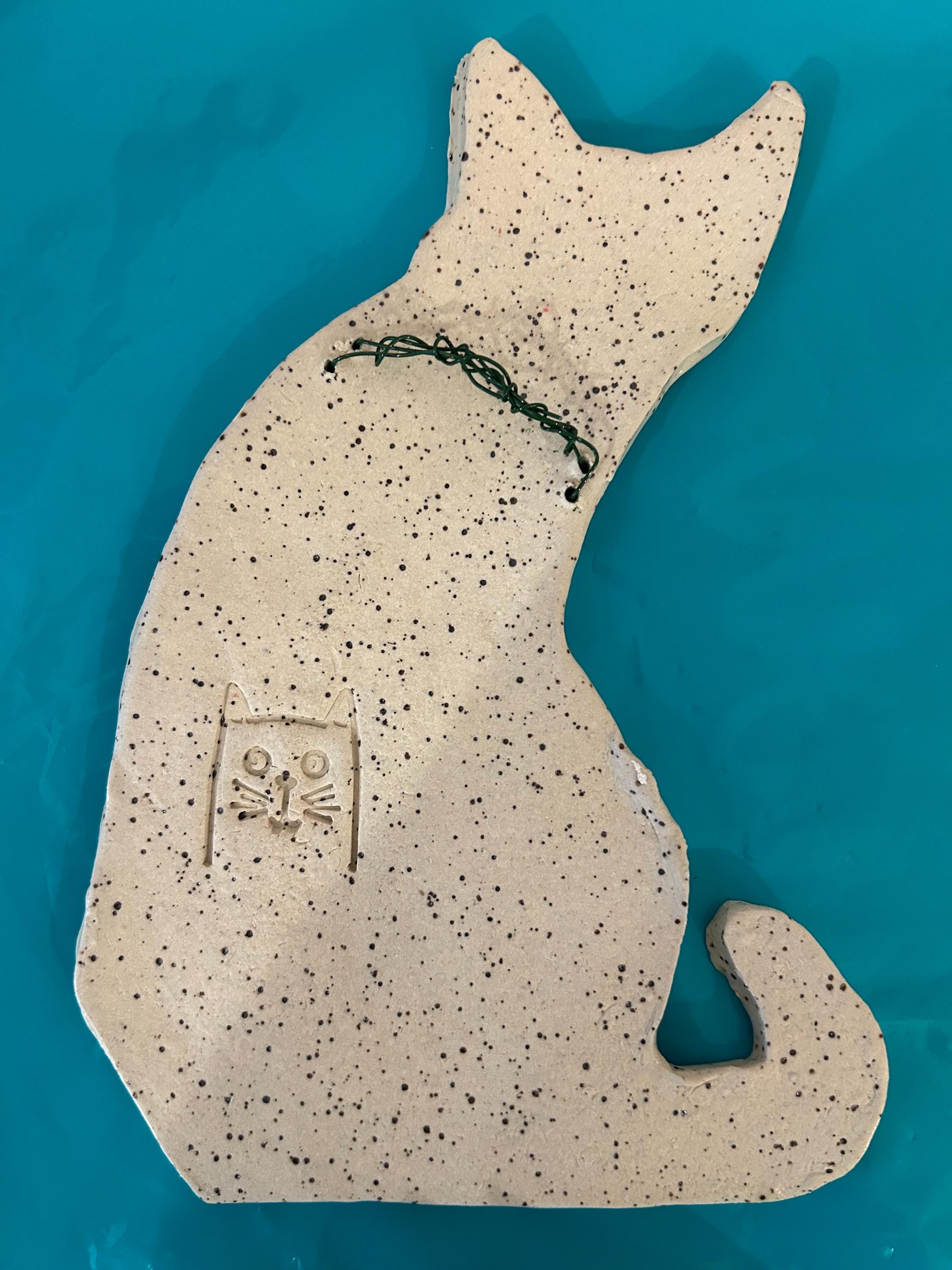Ceramic Cat Wall Decor - Etsy