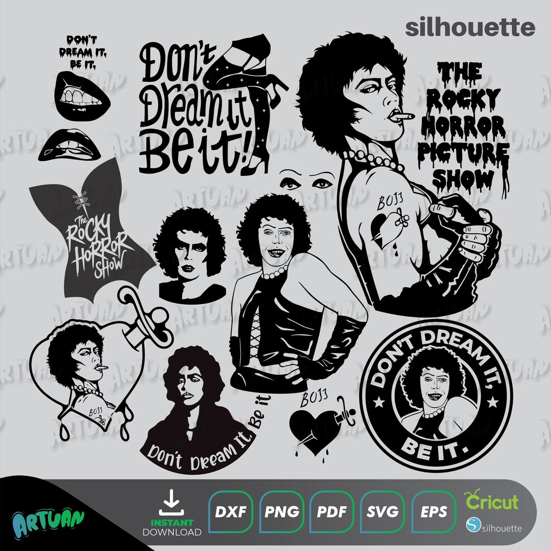 Rocky Horror S. Clip Art, Cut Files, Svg, Dxf, Png, Eps, Pdf, Print ...