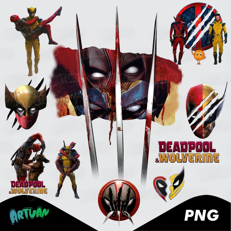 Deadpool Wolverine PNG, clip art , file art , sublimation - Etsy México