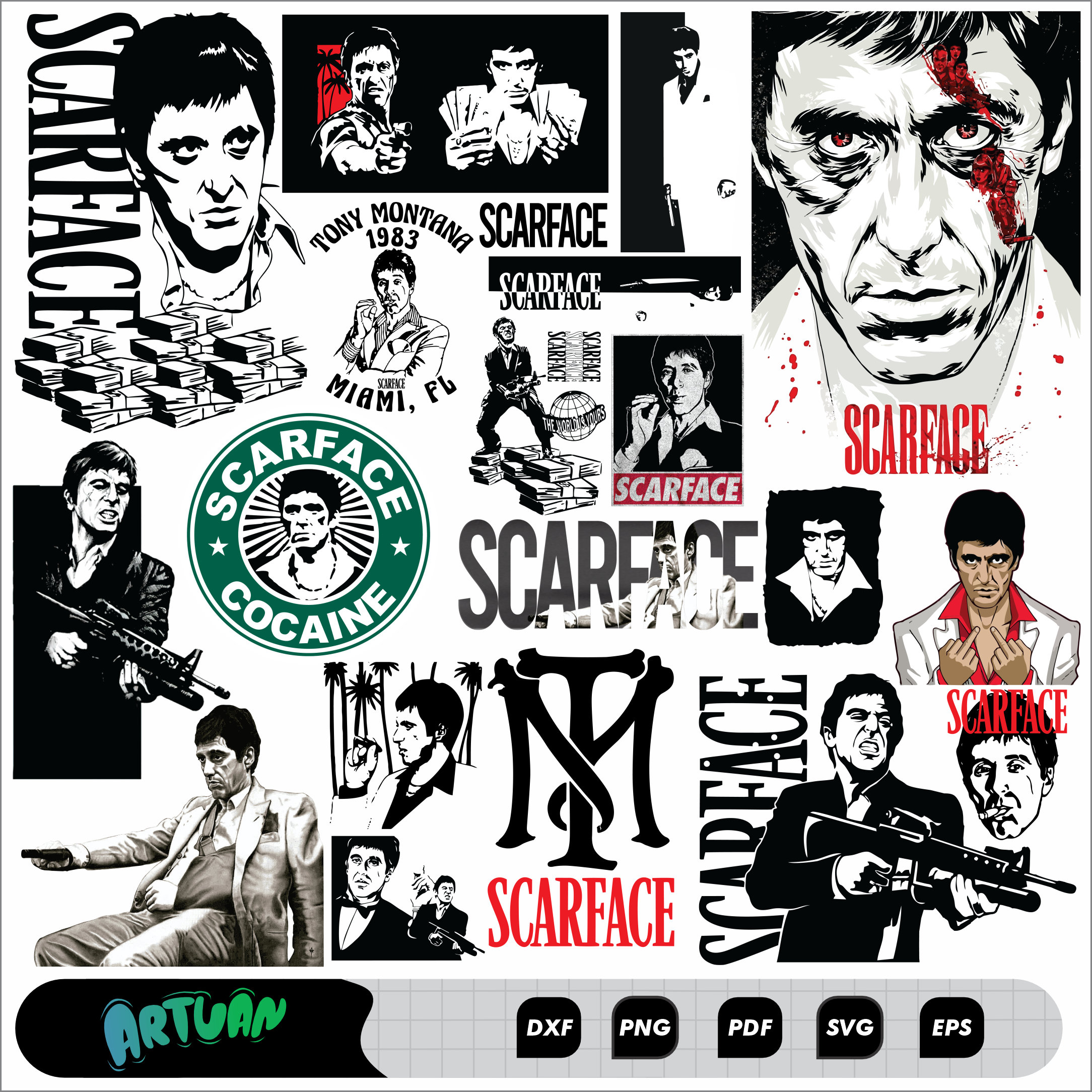 Scarface Stencil