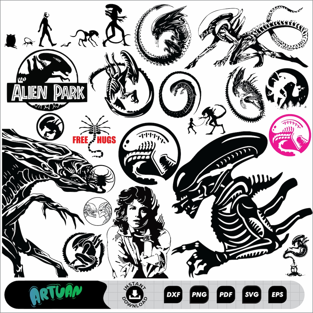 Alien Svg, Eps, Pdf, Png, Cricut , Silhouette , File Cut , Instant ...