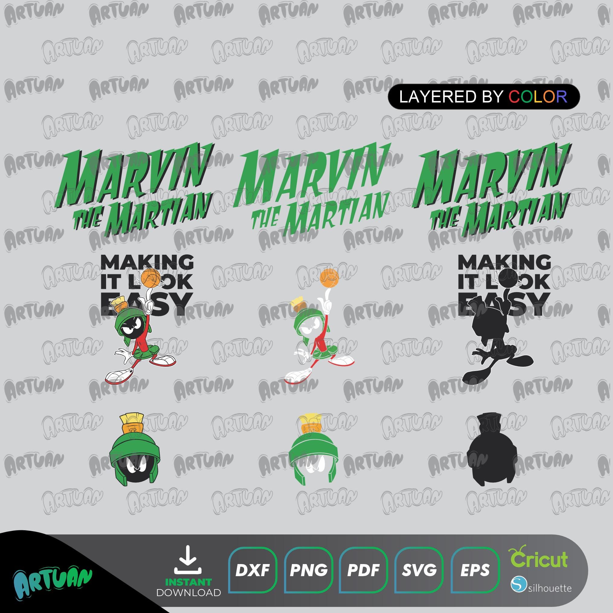 Marvin Clip Art, Bundles, Svg, Dxf, Png, Pdf, Eps, Printable ...