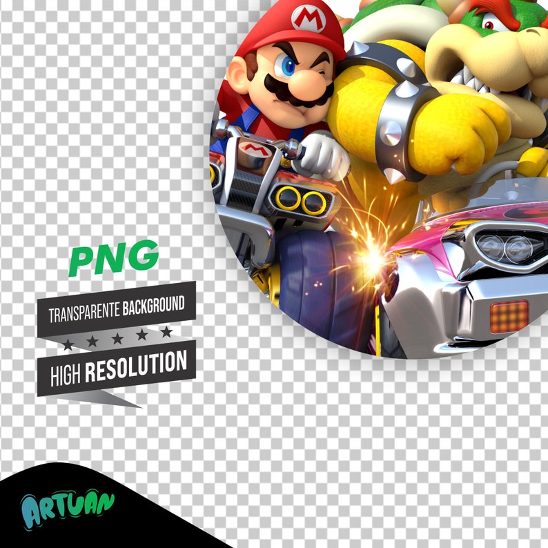 MARIO KART PNG 3468 X 3467 Px Tour, Instant Download, Transparent ...