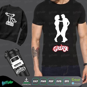 Grease Clip Art, Bundles, Svg, Png, Dxf,eps,pdf, Cricut, Silhouette ...