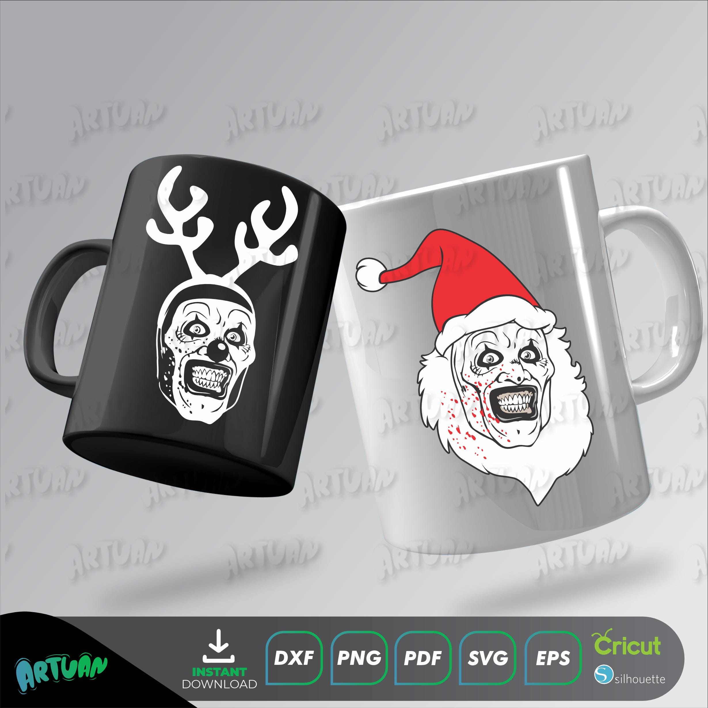 Terrifier Christmas CLIP ART, BUNDLE, Cricut, Silhouette, Svg, Png, Dxf ...