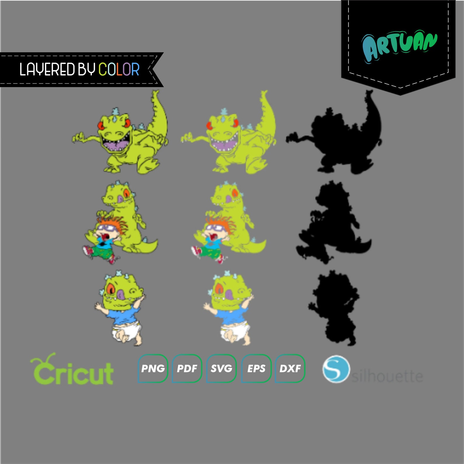 Bundle Reptar RUGRATS ,cricut, Silhouette, Svg, Eps, Pdf, Png, Instant ...