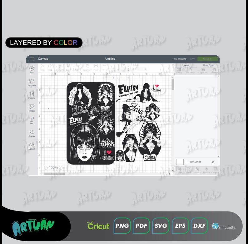 Elvira, Clip Art, Bundles, Png, Eps, Pdf, Dxf, Svg, Print Art, Cut ...