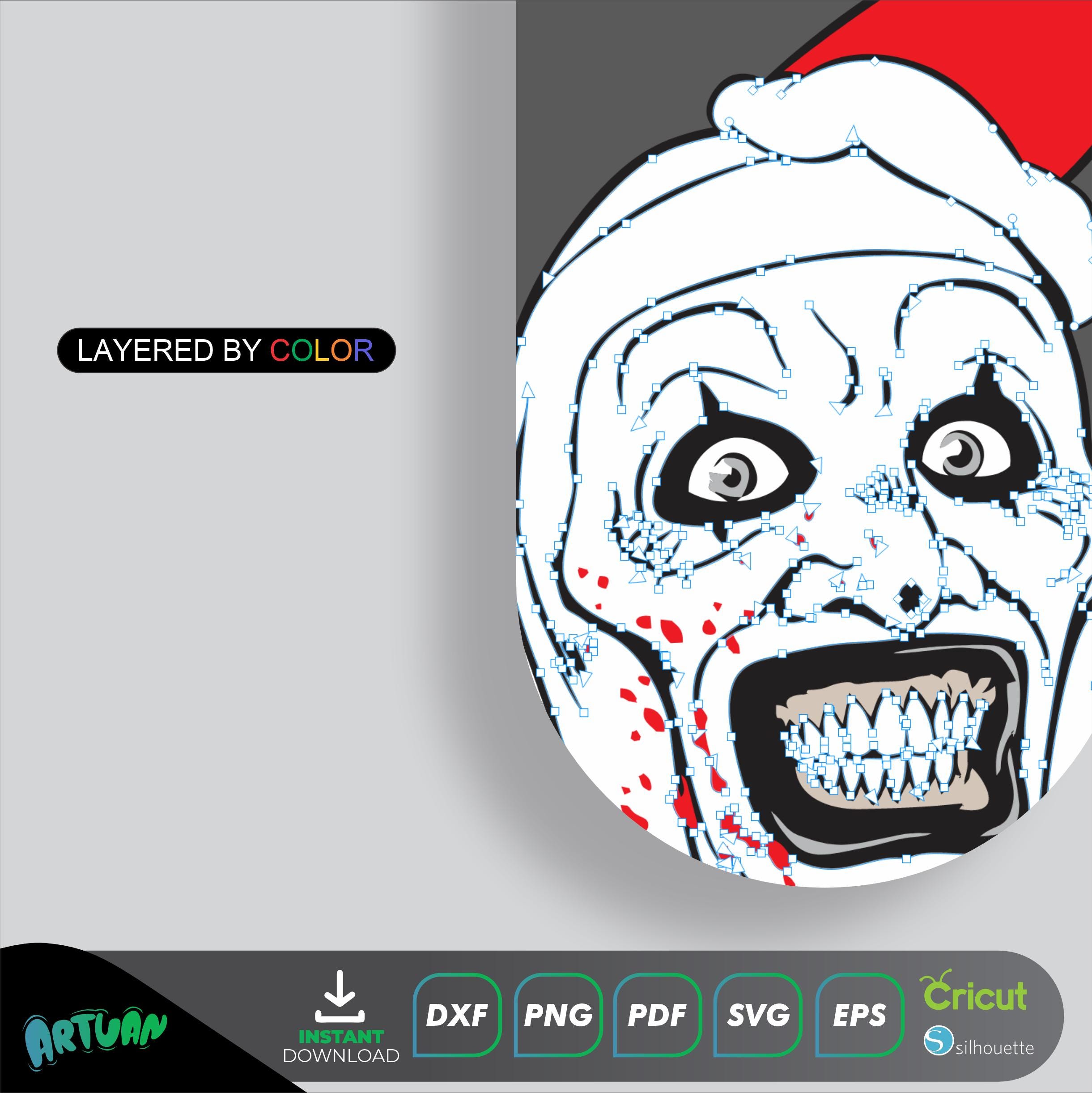 Terrifier Christmas CLIP ART, BUNDLE, Cricut, Silhouette, Svg, Png, Dxf ...