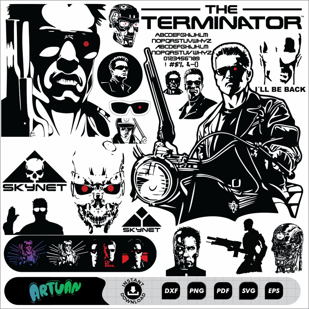 Terminator Svg, Eps, Pdf, Png, Cricut, Print, Silhouette, Instant ...